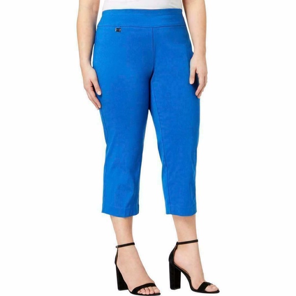 Alfani | Pants & Jumpsuits | Alfani Plus Tummy Control Blue Capris ...